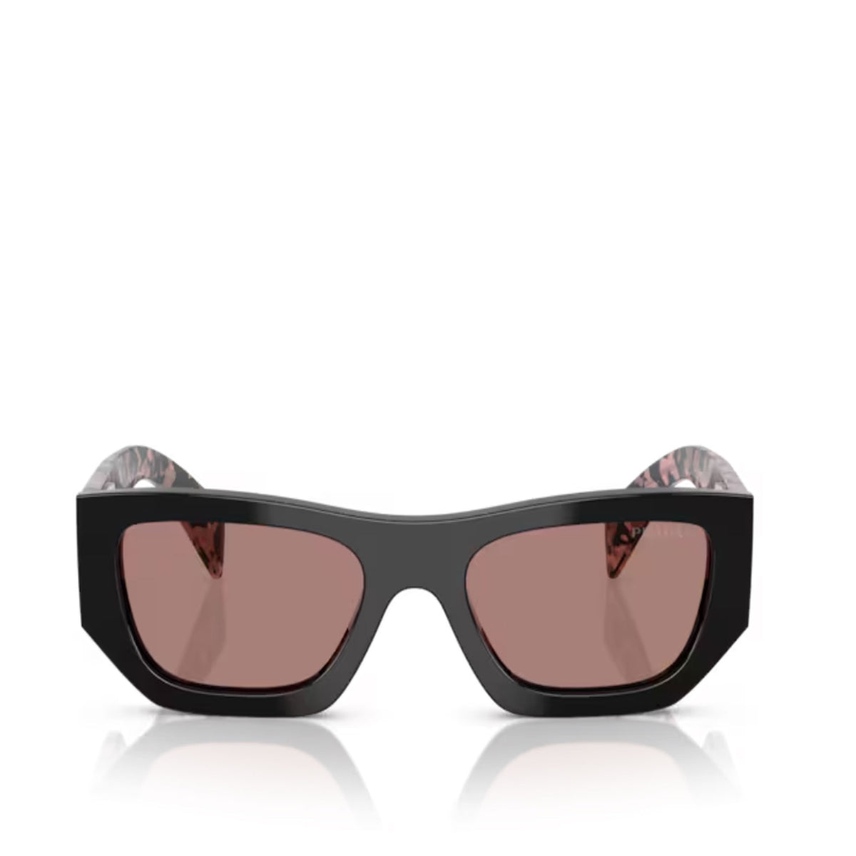 PRADA 0PR A01S Rectangle Sunglasses, Pink Tortoise – CULTSTATUS