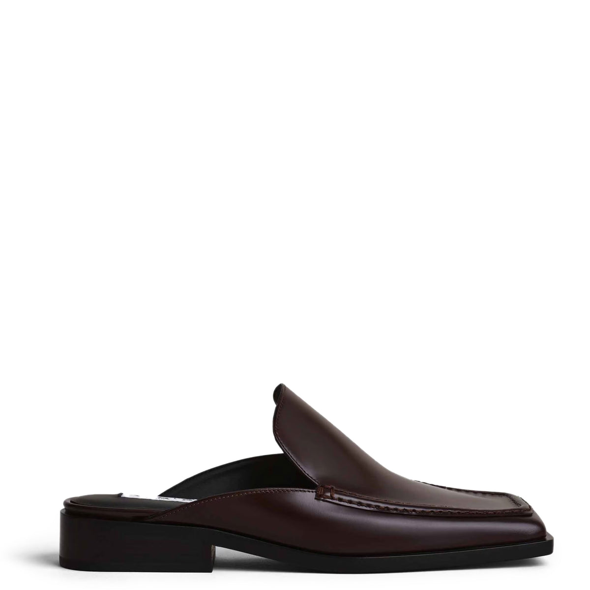 ALAIA Square Toe Loafer Mule, Chocolate – CULTSTATUS