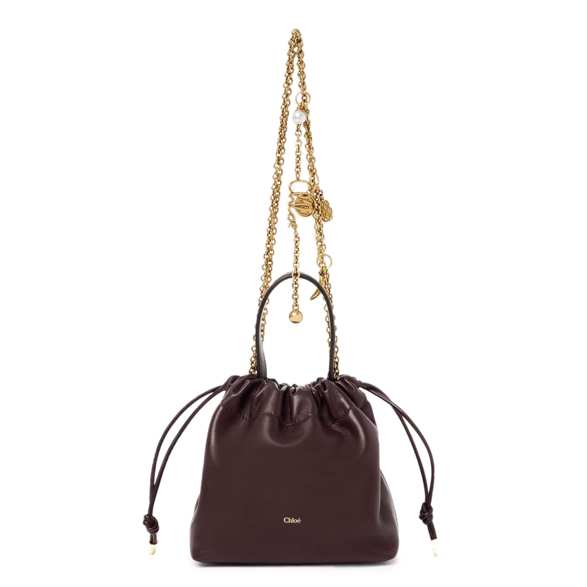 Chloe Icons Mini Drawstring, Perfect Plum – CULTSTATUS
