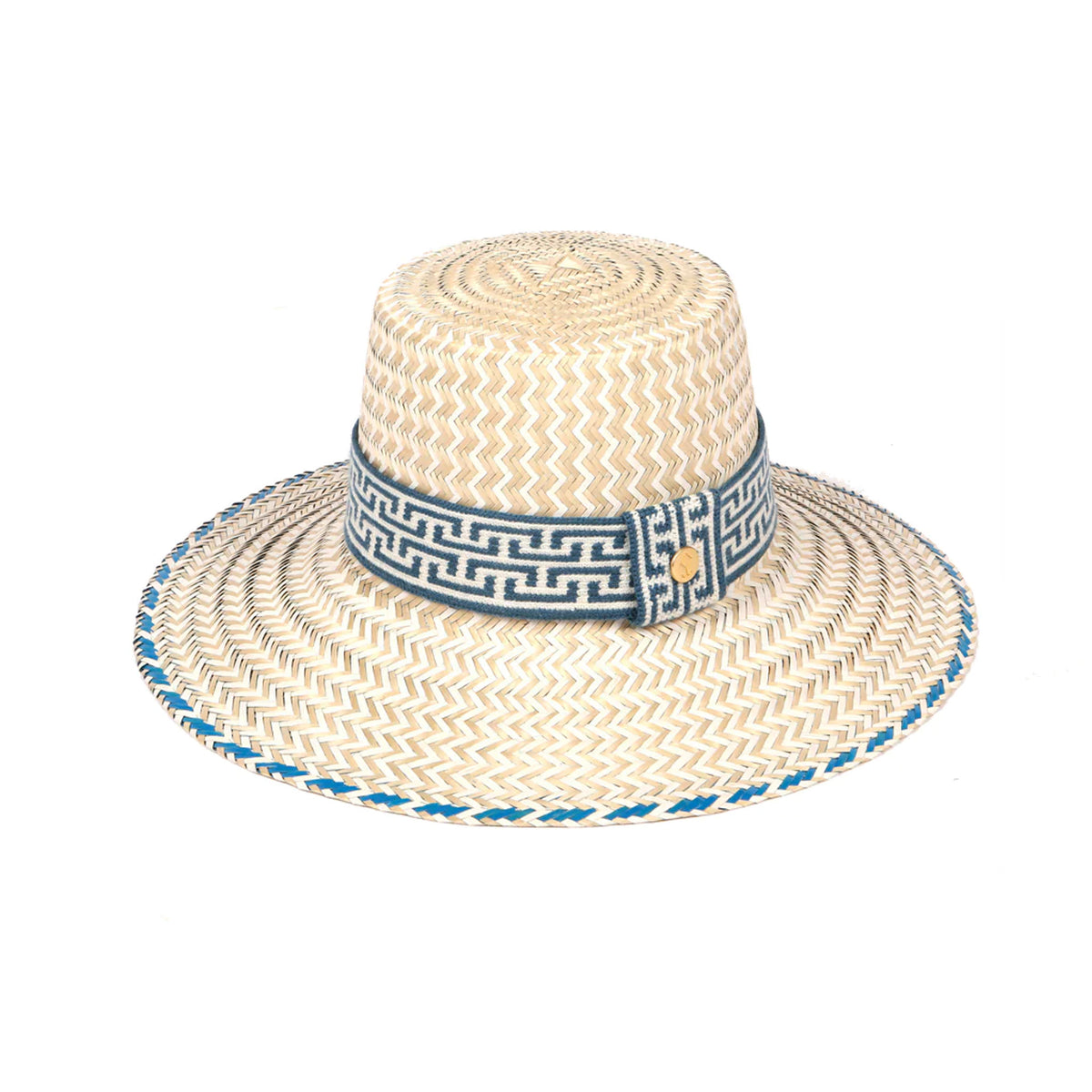 Yosuzi Jayla Hat, Natural/Blue – CULTSTATUS