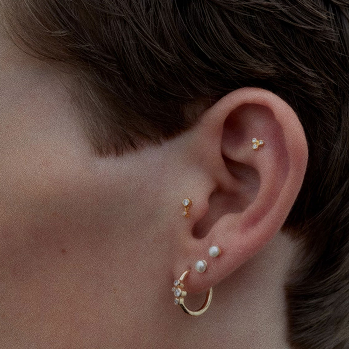 MBF Diamond Triad 12 Labret, 14k Gold – CULTSTATUS