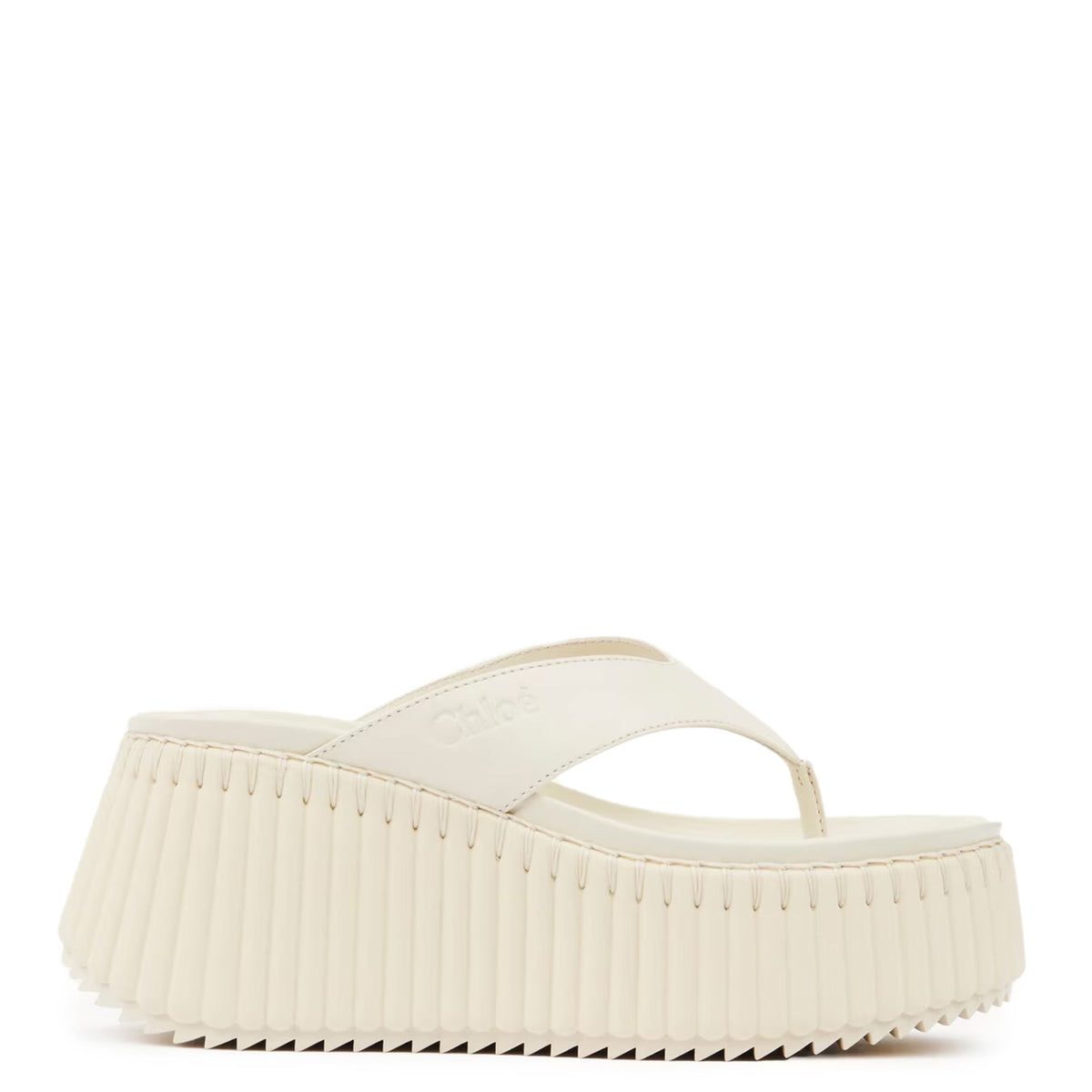 Chloe Nama Thong Wedge, Eggshell – CULTSTATUS