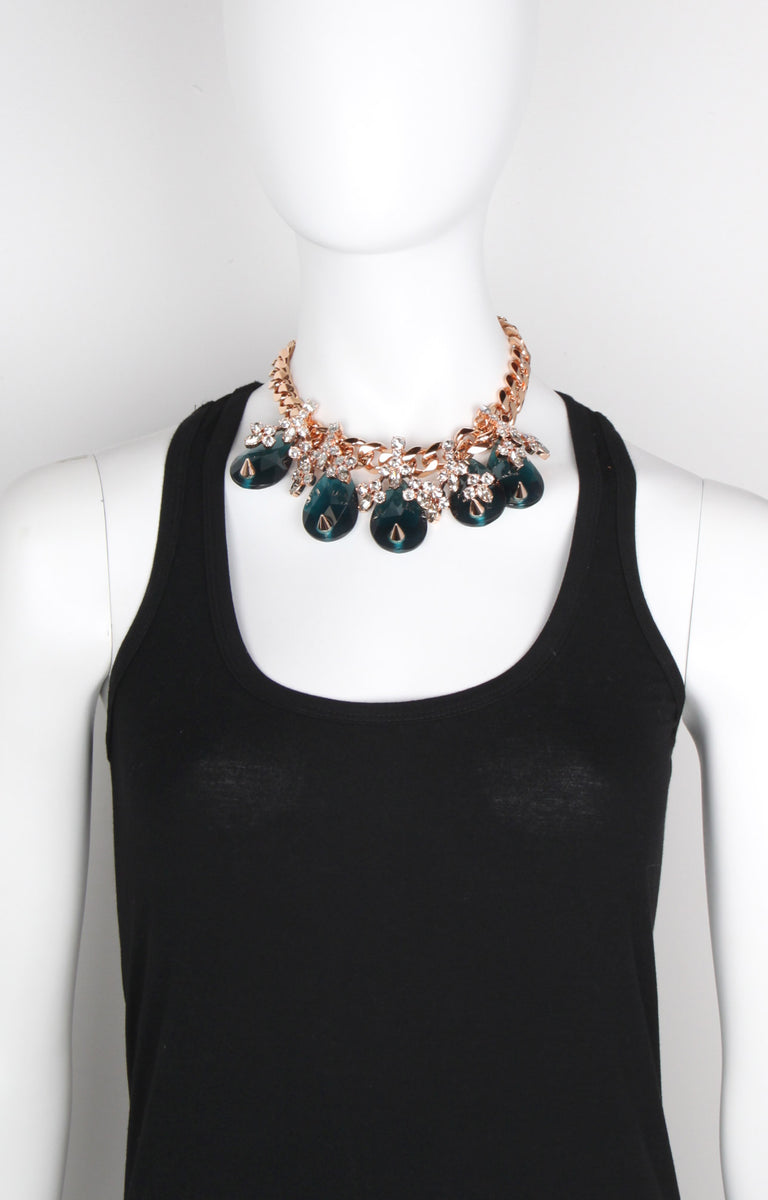 MAWI Teardrop Necklace with Blossom, Rose Gold – CULTSTATUS